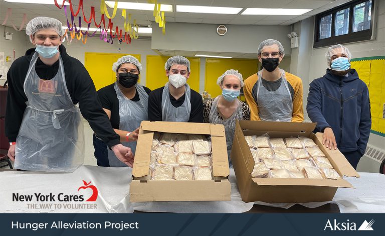 Hunger Alleviation Project with New York Cares Program - Aksia